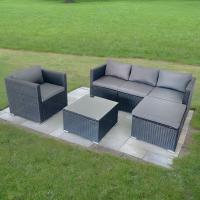 China 2026 Hot Factory Hot Sale Made in China Patio Balcony Bistro Knock Down Steel Frame Set of 4 Rattan Garden Conversation Sofas for sale