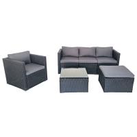 China 2026 Hot Factory Hot Sale Made in China Patio Balcony Bistro Knock Down Steel Frame Set of 4 Rattan Garden Conversation Sofas for sale