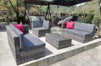 China All Weather PE Wicker Rattan Outdoor Sectional Furniture L-Shaped Corner Patio Sofa Conversation Outdoor Furniture Set for sale