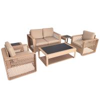 China 2026 New Developed  Metal Frame Indoor Outdoor Rattan Garden Patio Balcony Conversation Sofa Set for sale