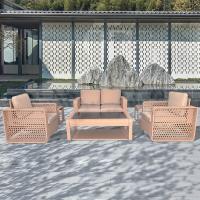 China 2026 New Developed  Metal Frame Indoor Outdoor Rattan Garden Patio Balcony Conversation Sofa Set for sale