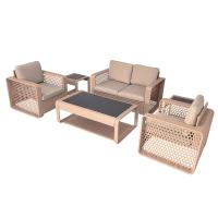 China 2026 New Developed  Metal Frame Indoor Outdoor Rattan Garden Patio Balcony Conversation Sofa Set for sale