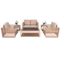 China 2026 New Developed  Metal Frame Indoor Outdoor Rattan Garden Patio Balcony Conversation Sofa Set for sale