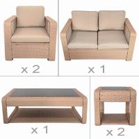 China 2026 New Developed  Metal Frame Indoor Outdoor Rattan Garden Patio Balcony Conversation Sofa Set for sale