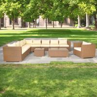 China 8 Pieces Set  Modular Outdoor Rattan Sofa Set with Cushions L Shaped Patio Furniture Set for Garden Backyard for sale