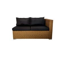 China All Weather PE Rattan Wicker Outdoor Patio Furniture Set L Shaped Sectional Sofa 2 Coffee Tables Single Chair for Garden for sale