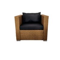 China All Weather PE Rattan Wicker Outdoor Patio Furniture Set L Shaped Sectional Sofa 2 Coffee Tables Single Chair for Garden for sale