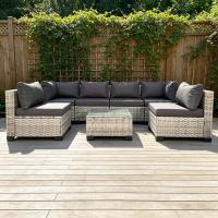 China Factory 2026 Hot Sale  New Modern All-Weather PE Rattan Wicker Sectional Patio Sofa Set, Outdoor Garden Furniture for sale