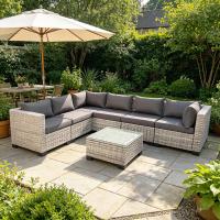 China Factory 2026 Hot Sale  New Modern All-Weather PE Rattan Wicker Sectional Patio Sofa Set, Outdoor Garden Furniture for sale