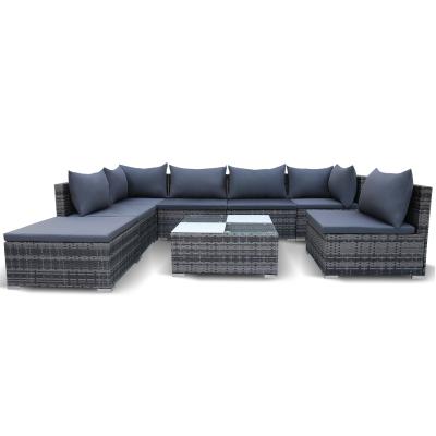 China Conversation Leisure Furniture Rattan Corner Free Combination Lounge  Outdoor Garden Sectional Sofa Set for sale