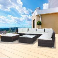 China Conversation Leisure Furniture Rattan Corner Free Combination Lounge  Outdoor Garden Sectional Sofa Set for sale