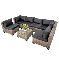 China Wholesale Sectional Sofa Garden Corner Set Factory Hot Sale Customizable Outdoor Rattan Sofa for sale