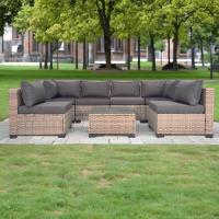 China Wholesale Sectional Sofa Garden Corner Set Factory Hot Sale Customizable Outdoor Rattan Sofa for sale