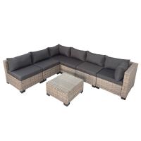 China Wholesale Sectional Sofa Garden Corner Set Factory Hot Sale Customizable Outdoor Rattan Sofa for sale