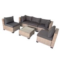China Wholesale Sectional Sofa Garden Corner Set Factory Hot Sale Customizable 6 Pieces Outdoor Rattan Sofa for sale