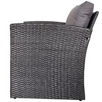 China Set of 5 Big Size Outdoor Patio Garden Dining Table and Chairs Terrace Rattan Seating Casual Terrace Furniture for sale