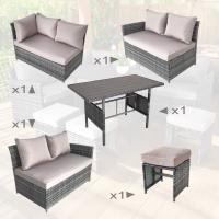 China Factory Wholesale Patio Garden Dining Table and Chairs Terrace Rattan Seating Casual Terrace Outdoor Dining Set for sale