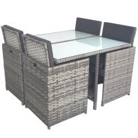 China Outdoor Camping Furniture Factory Wholesale Outdoor Patio Garden Furniture Space Saving Dinning Table and Chairs for sale