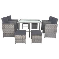 China Outdoor Camping Furniture Factory Wholesale Outdoor Patio Garden Furniture Space Saving Dinning Table and Chairs for sale