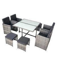 China Outdoor Camping Furniture Factory Wholesale Outdoor Patio Garden Furniture Space Saving Dinning Table and Chairs for sale