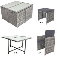 China Outdoor Camping Furniture Factory Wholesale Outdoor Patio Garden Furniture Space Saving Dinning Table and Chairs for sale