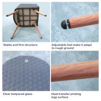 China Cobcciden Factory Direct Supply Outdoor Furniture Leisure Conversation 3 Pieces Rattan Chairs With Side Round End Table for sale