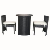 China Factory Wholesale Round Shape Garden Patio Balcony Rattan Table Space Save Outdoor Furniture for sale