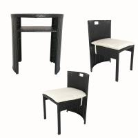 China Factory Wholesale Round Shape Garden Patio Balcony Rattan Table Space Save Outdoor Furniture for sale