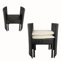 China Factory Wholesale Round Shape Garden Patio Balcony Rattan Table Space Save Outdoor Furniture for sale