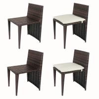 China Factory Customization Cheap Costs Classic Three Piece Set Space Save Garden Patio Rattan Chair and Table for sale