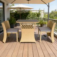 China 2026 New Arrival Factory Wholesale Outdoor Rattan Table Chair Set, Waterproof Garden Balcony Set for Home Cafe Restaurant for sale