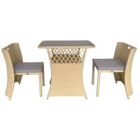 China 2026 New Arrival Factory Wholesale Outdoor Rattan Table Chair Set, Waterproof Garden Balcony Set for Home Cafe Restaurant for sale