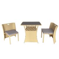 China 2026 New Arrival Factory Wholesale Outdoor Rattan Table Chair Set, Waterproof Garden Balcony Set for Home Cafe Restaurant for sale