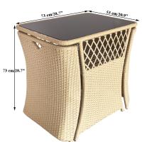 China 2026 New Arrival Factory Wholesale Outdoor Rattan Table Chair Set, Waterproof Garden Balcony Set for Home Cafe Restaurant for sale