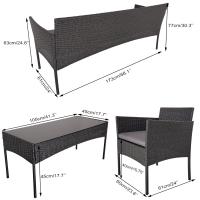 China Modern Eco-Friendly Wicker Rattan Outdoor Conversation Set with Coffee Table for Patio and Courtyard PE Rattan Garden Furniture for sale