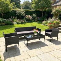 China Modern Eco-Friendly Wicker Rattan Outdoor Conversation Set with Coffee Table for Patio and Courtyard PE Rattan Garden Furniture for sale