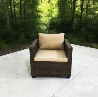 China 2026 New Design Hot Sale 5-Piece Rattan Wicker Conversation Set | Brown Frame, Beige Cushions, Perfect for Patio & Garden for sale