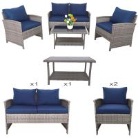China Set of 4 Wholesale High Quality Good Price Steel Frame Rattan Garden Table and Chairs Hot Sale Promotion for sale