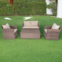China Factory Direct Sales and Wholesale Set of  4 Luxury Patio Furniture Set Garden Furniture Outdoor Rattan Sofa for sale