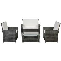 China Factory Wholesale Outdoor Furniture 4 Pcs  Set Rattan Table and Chair for sale