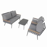 China Factory Hot Sale Furniture High Grade  Aluminium Furniture 4 Pieces Conversation Lounge Sets for sale