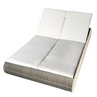 China Hot Sale Outdoor Furniture Outdoor Garden Rattan Daybed Waterproof Sun Lounger Poolside Double Bed for sale