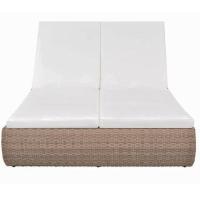 China Hot Sale Outdoor Furniture Outdoor Garden Rattan Daybed Waterproof Sun Lounger Poolside Double Bed for sale