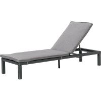 China Outdoor Furniture Wicker Chaise Lounge Iron Frame Waterproof Fabric Rattan Sunbed Sun Loungers With Side Square Table for sale