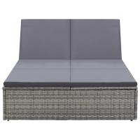China Outdoor Furniture Daybed Wholesale Double Lounger Metal Frame Style Patio Poorside Garden Use Lounger for sale