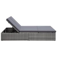 China Outdoor Furniture Daybed Wholesale Double Lounger Metal Frame Style Patio Poorside Garden Use Lounger for sale