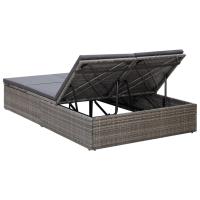 China Outdoor Furniture Daybed Wholesale Double Lounger Metal Frame Style Patio Poorside Garden Use Lounger for sale
