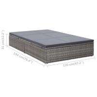 China Outdoor Furniture Daybed Wholesale Double Lounger Metal Frame Style Patio Poorside Garden Use Lounger for sale