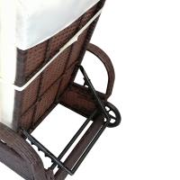 China Factory Wholesale Leisure Living Outdoor Furniture Rattan Sun Bed Lazy Bed Mail Box Packing Weather Resistance Chaise Lounge for sale