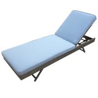 China Factory Direct Delivery Rattan Patio Sets with Cushion Waterproof Fabric Outdoor Furniture Poolside Sun Lounger for sale